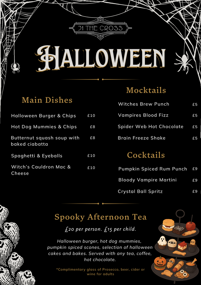Halloween Menu – 31 The Cross